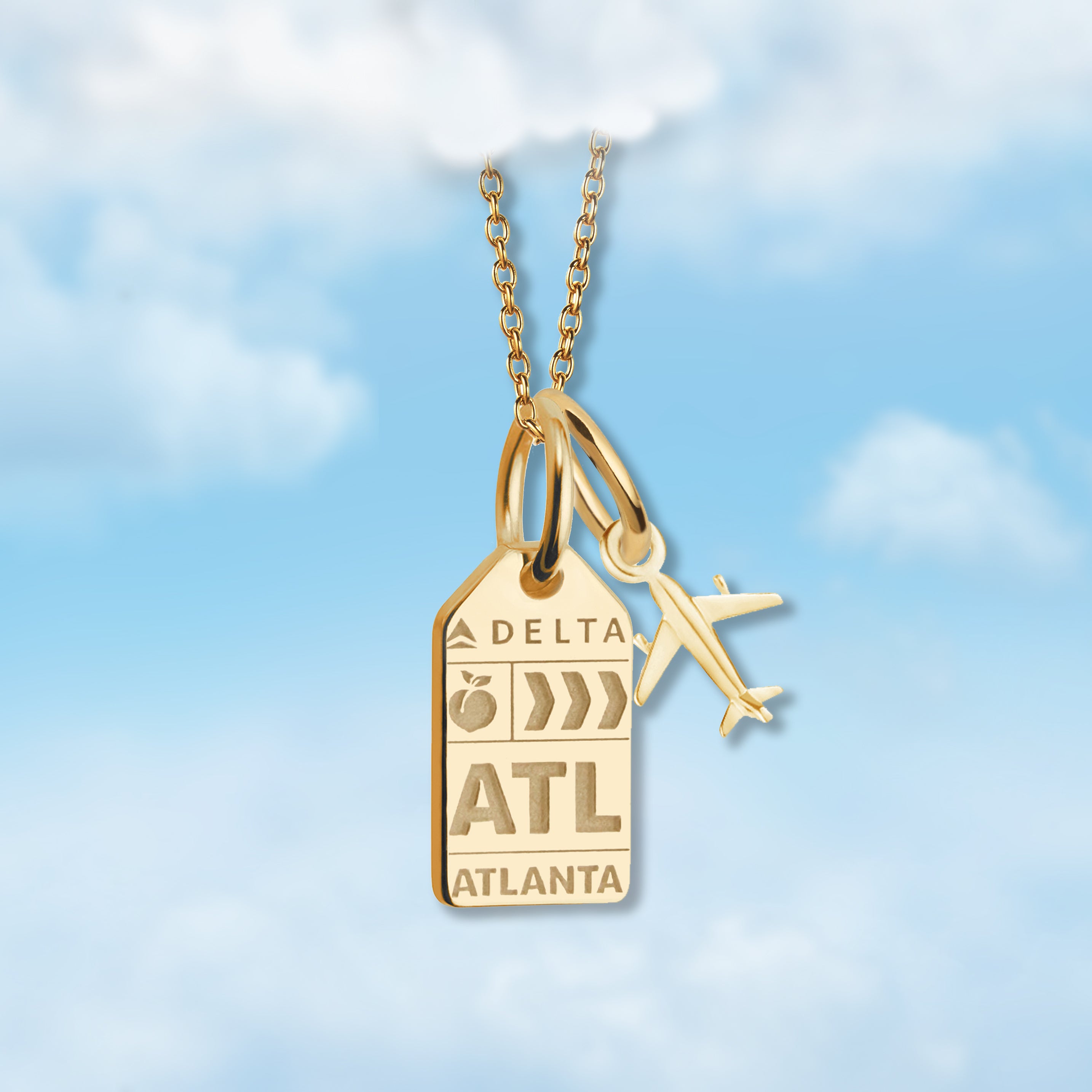 Mini Luggage Tag Charm Necklaces – Delta Shop